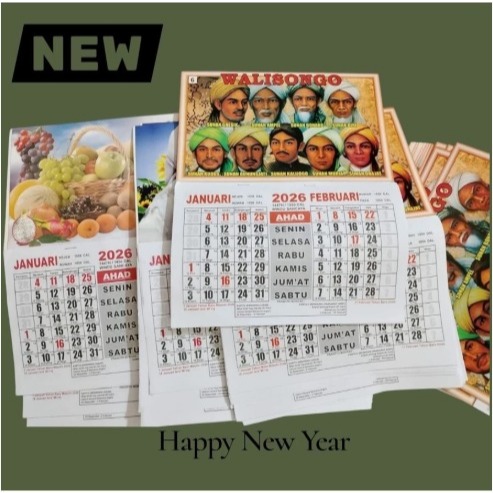Jual Kalender tembok dwi wulan kalender jawa wuku kecil tahun 2026 ...