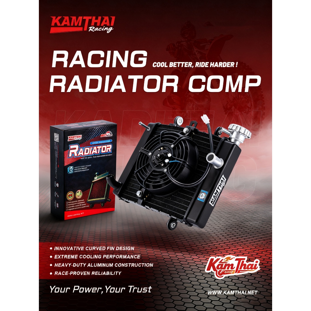 Jual KAMTHAI Racing Hi-Force Radiator Curved Aluminium Racing LC150 MX ...