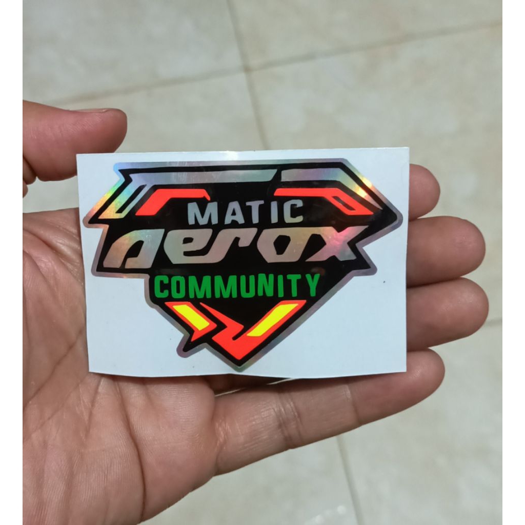 Jual Stiker motor hologram Aerox Community | Shopee Indonesia