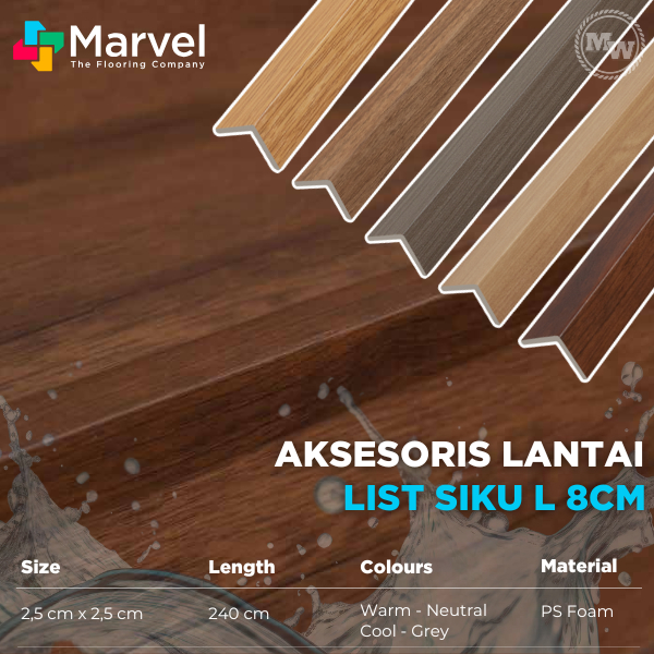 Jual MARVEL SIKU L 8CM I LIST SIKU L l TRANSISI I ADAPTASI LANTAI ...