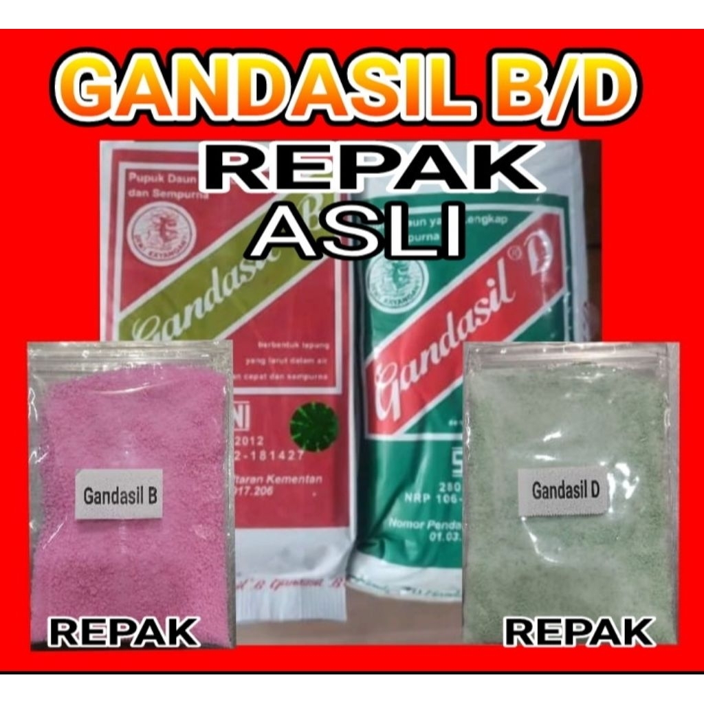 Jual Pupuk Daun pupuk buah GANDASIL B GANDASIL D Repak Asli | Shopee ...