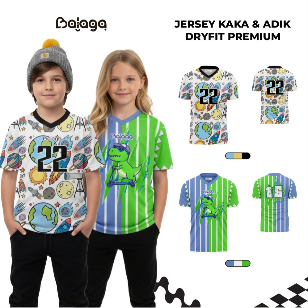 Jual Balaga Jersey anak Unisex karakter angka bahan dryfit premium ...