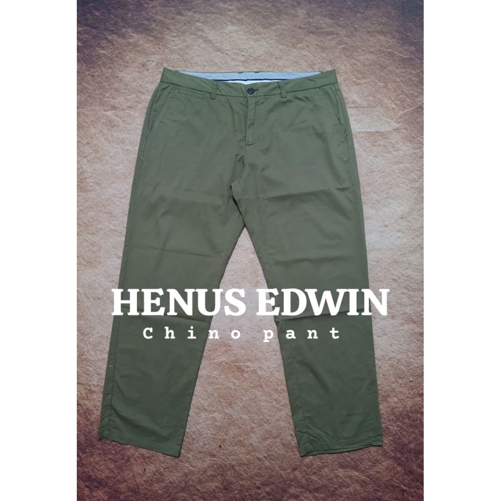 Jual celana chinos HENUS EDWIN model fit standar recomend | Shopee ...