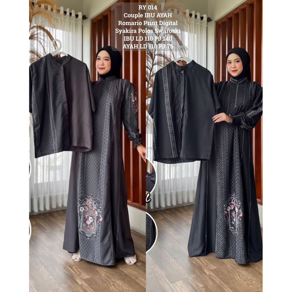 Jual (ISI 2 PASANG) RY 014 Couple - TRESNA MUSLIM Set Couple Ibu Ayah ...