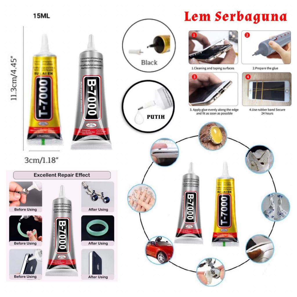 Jual LEM LCD 15ml Touchscreen B7000 T7000 Bening Hitam 15ML Perekat Hp ...
