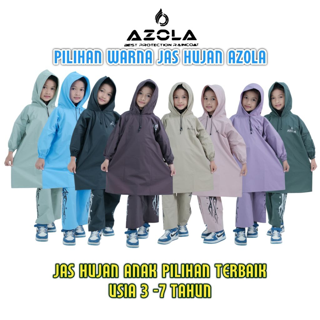 Jual Jas Hujan Anak Setelan Ponco Laki Laki Perempuan Untuk Usia 3 - 7 ...