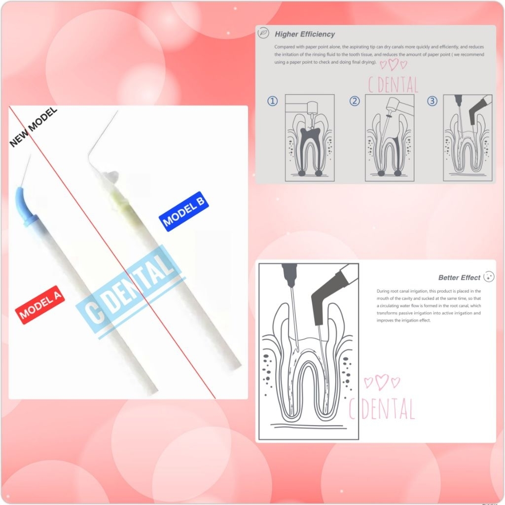 Jual Dental Endo Suction Flexible Tip Aspirator Irrigation Curved ...