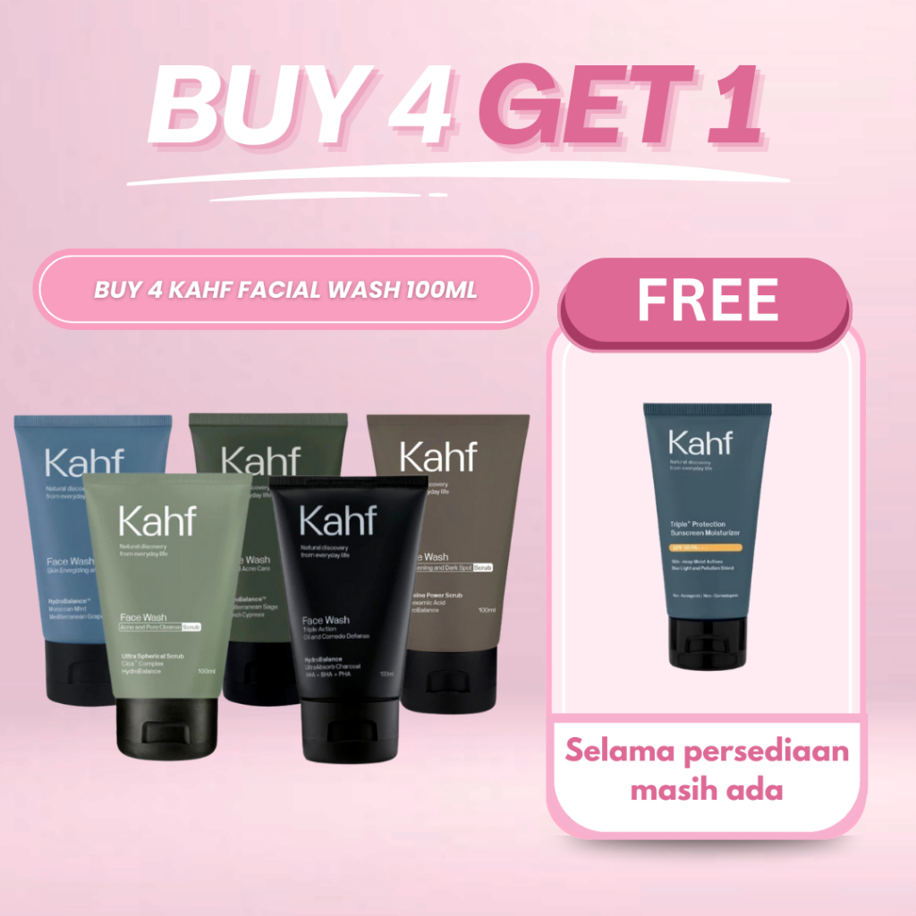 Jual Najmia - B4G1 Paket Kahf Face Wash 50ML & 100ML Series | Skin ...