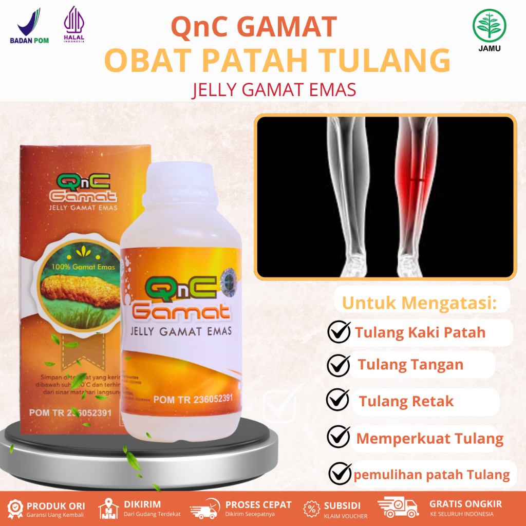Jual QnC Jelly Gamat Untuk Patah Tulang, Tulang Kaki, Tulang Tangan ...