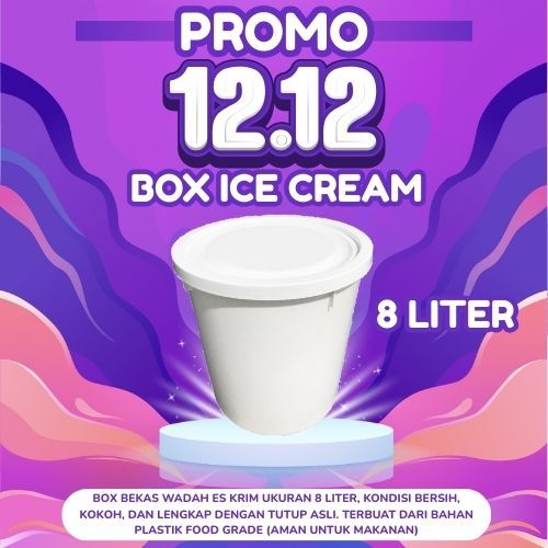 Jual BOX ICE CREAM 8 LITER BULAT - BERSIH. - TEMPAT PENYIMPANAN ...