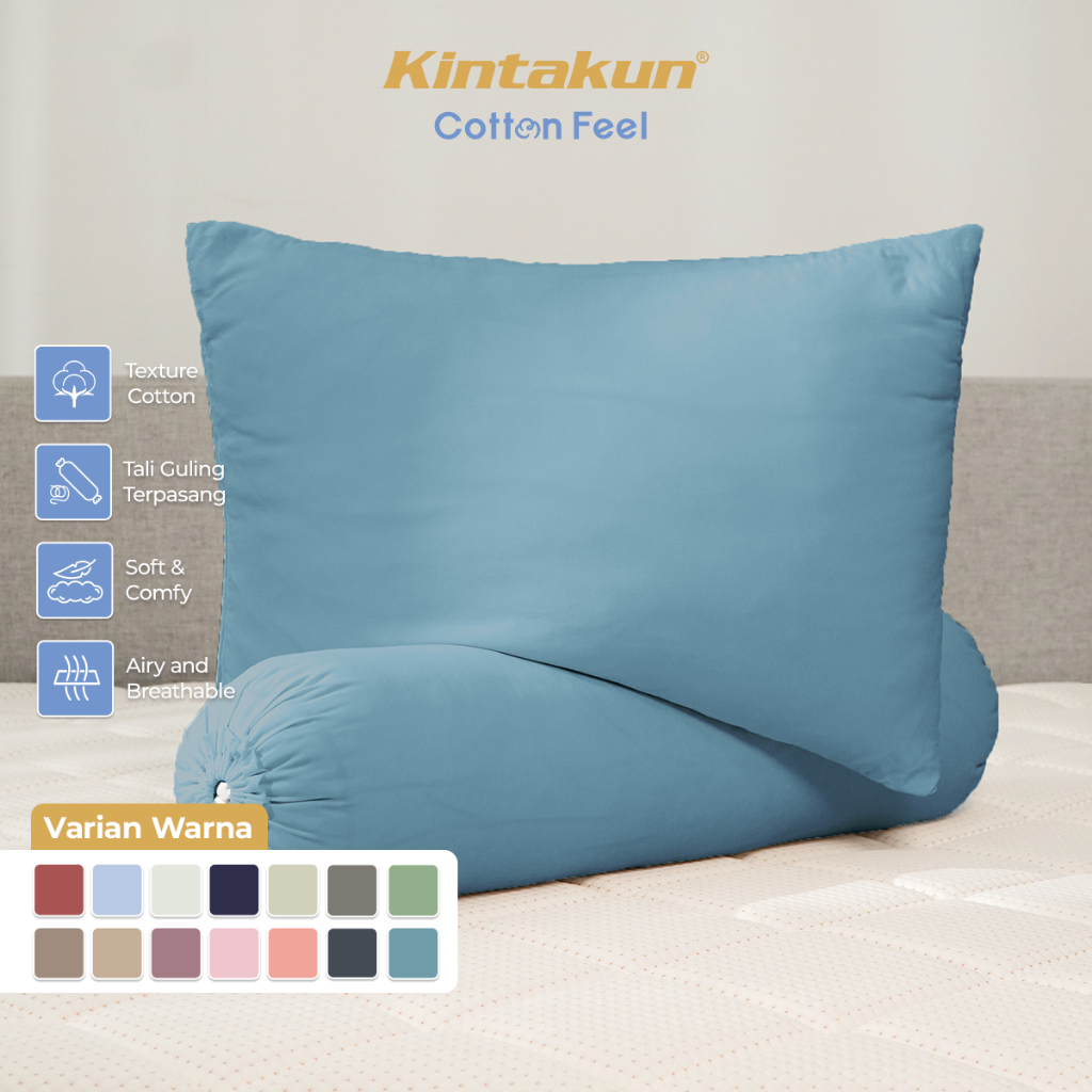 Jual Kintakun Cotton Feel Sarung Bantal Guling Polos Katun Lembut ...