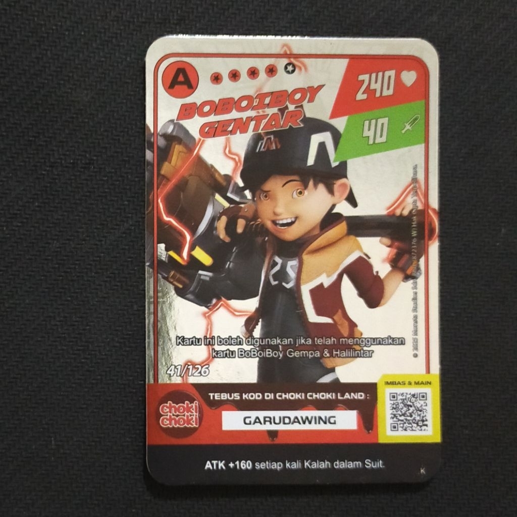 Jual Boboiboy Monsta Galaxy Card Boboiboy Gentar Ver 2 Choki Choki ...