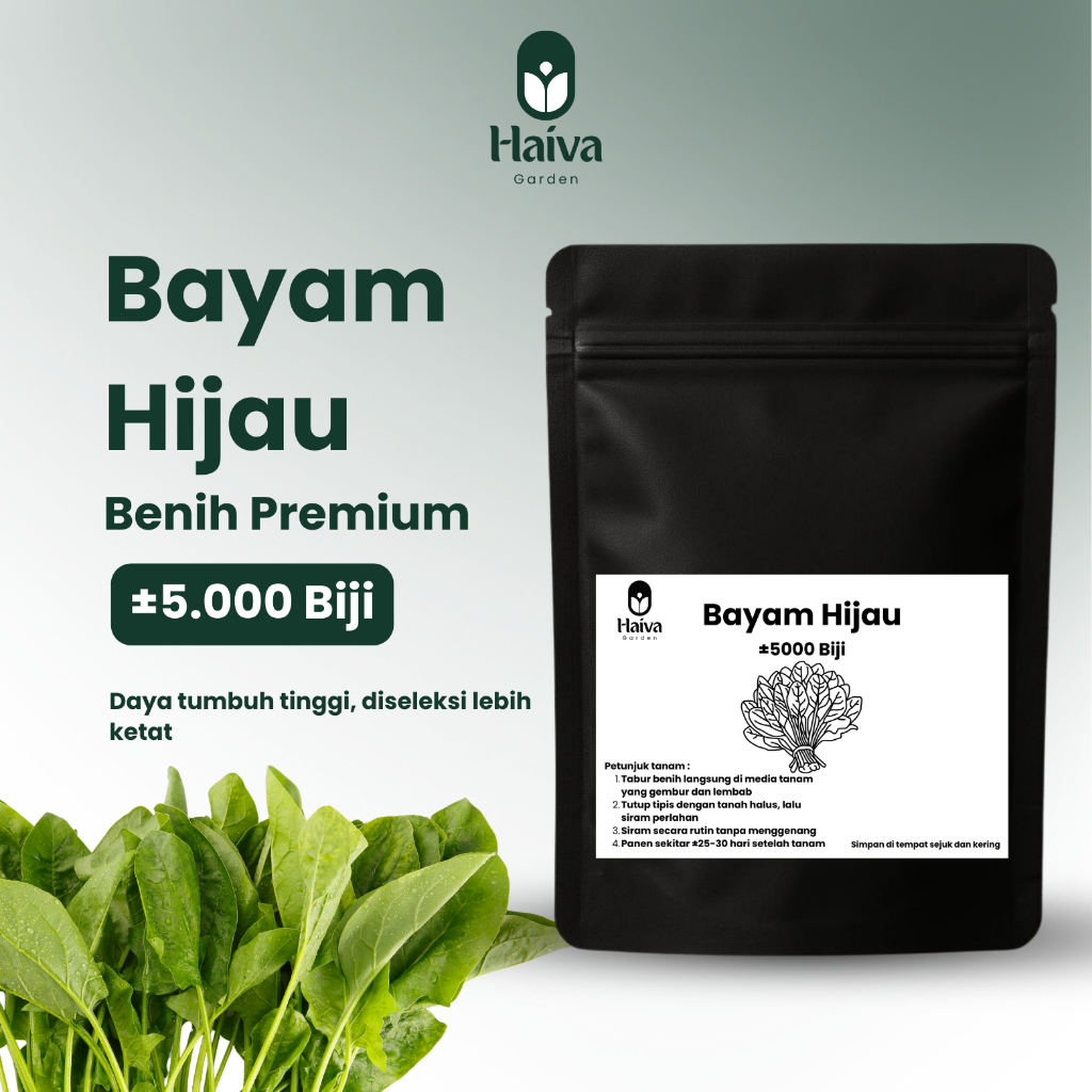 Jual Haiva Garden - Benih Bayam Hijau Sayuran Rumahan Kualitas Terpilih ...