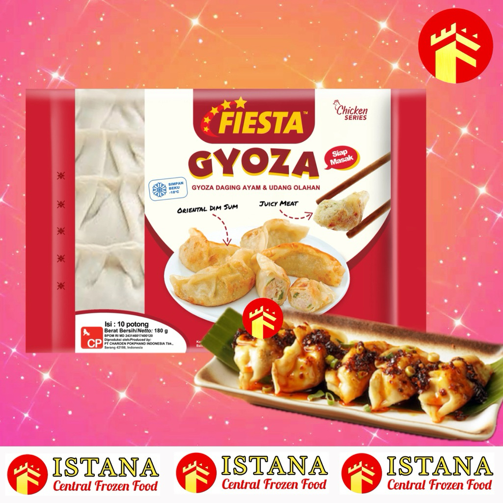 Jual FIESTA GYOZA 180 GR 10 PCS GYOZA DAGING AYAM DAN UDANG PANGSIT ...