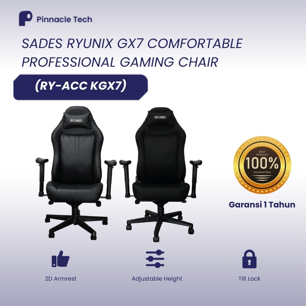 Jual Gaming Chair RYUNIX GX7 Frog Mechanism 2D Armrest Recline 180 ...
