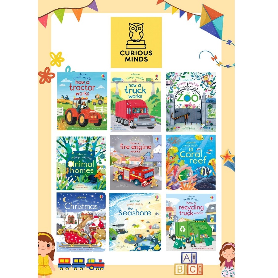 Jual [CUMI] Peep Inside Board Book U$borne Flaps / Zoo Recycling Truck ...