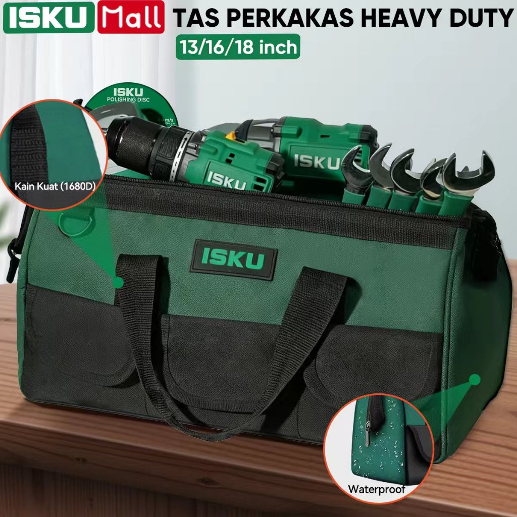 Jual ISKU Tas Perkakas 13 16 18 Inch Tool Bag Waterproof Kain Oxford ...