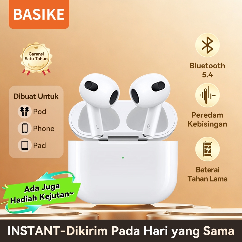 Jual [HOT]BASIKE Headset Bluetooth5.4 AirPods TWS Wireless Earphone ...