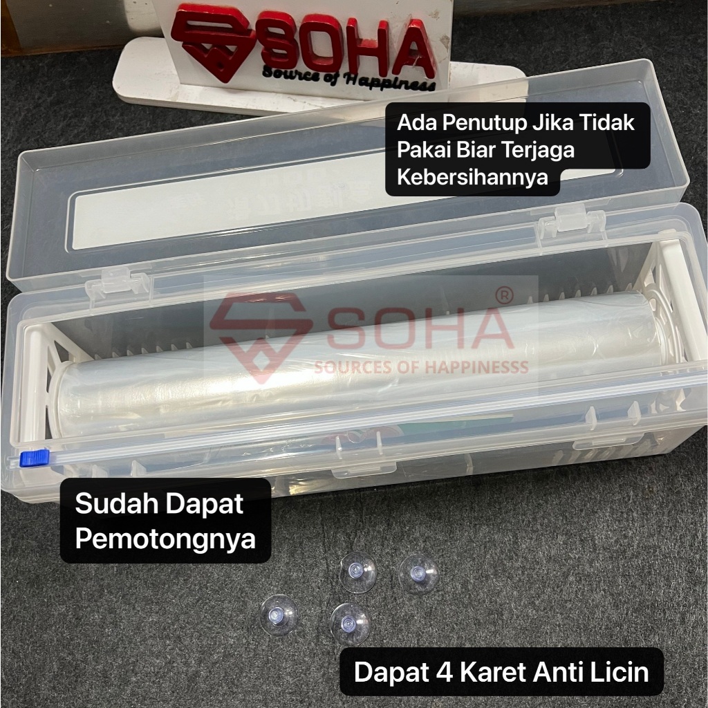 Jual PW-13 Cutter Box Plastik Wrapping Bisa Simpan dan Potong Cling ...