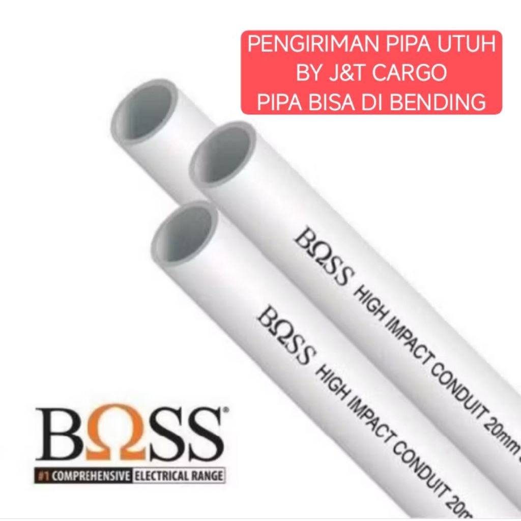 Jual PIPA BOSS Conduit 20 mm 2.9 m Putih/Hitam DIKIRIM UTUH DENGAN JNT ...