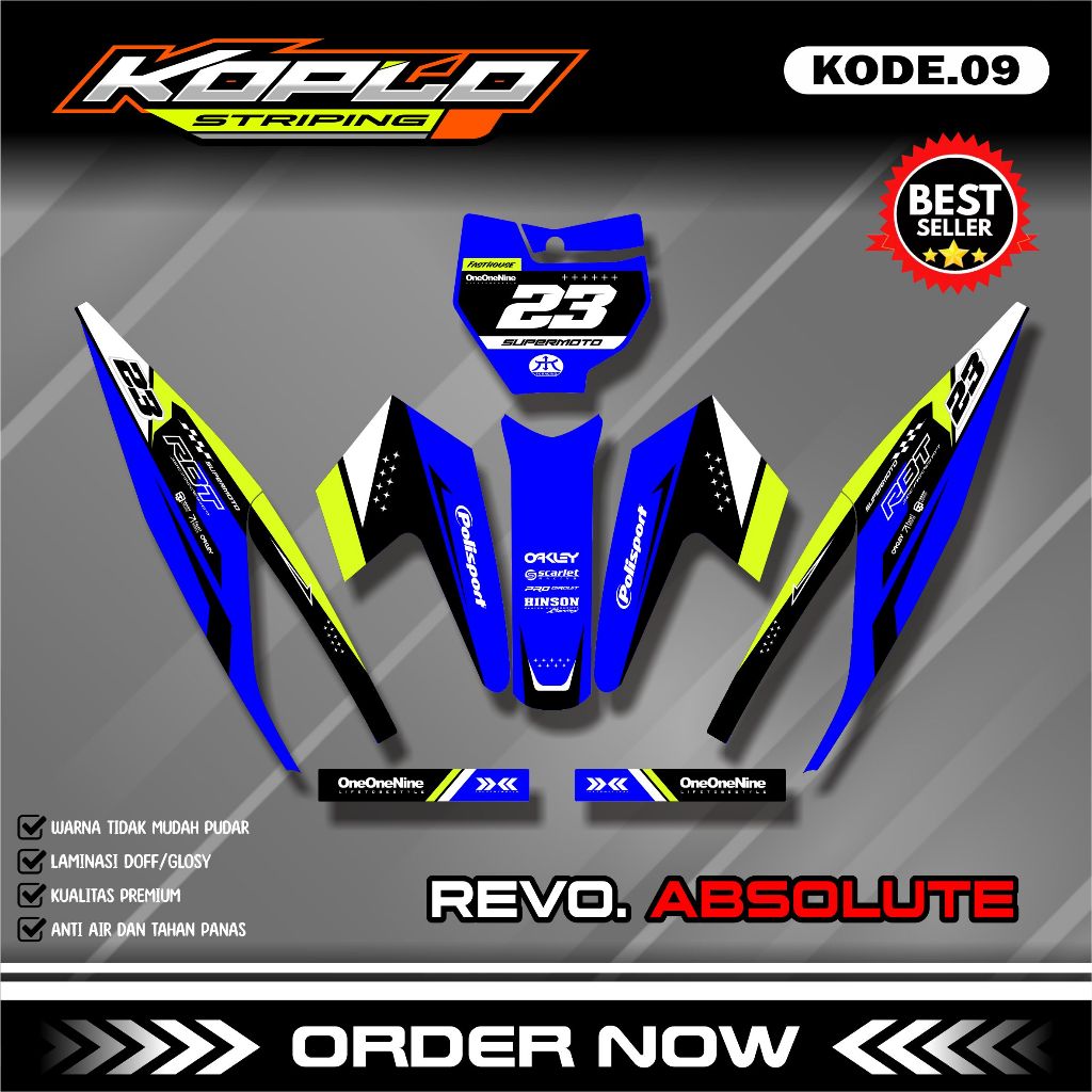 Jual Decal Sticker RBT Motor Revo Absolute - Striping Motor RBT Bebek ...