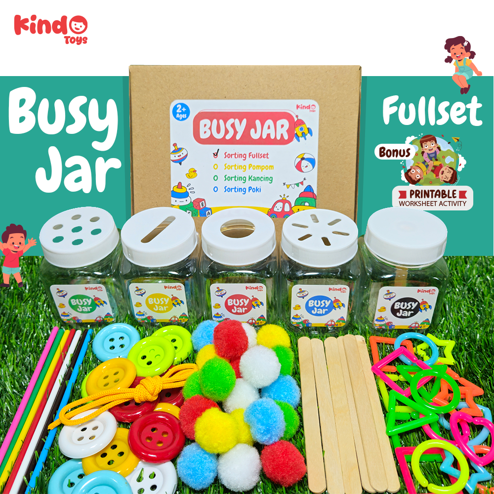 Jual Play Jar Fullset Mainan Edukasi Anak Montessori Busy Jar Mainan ...
