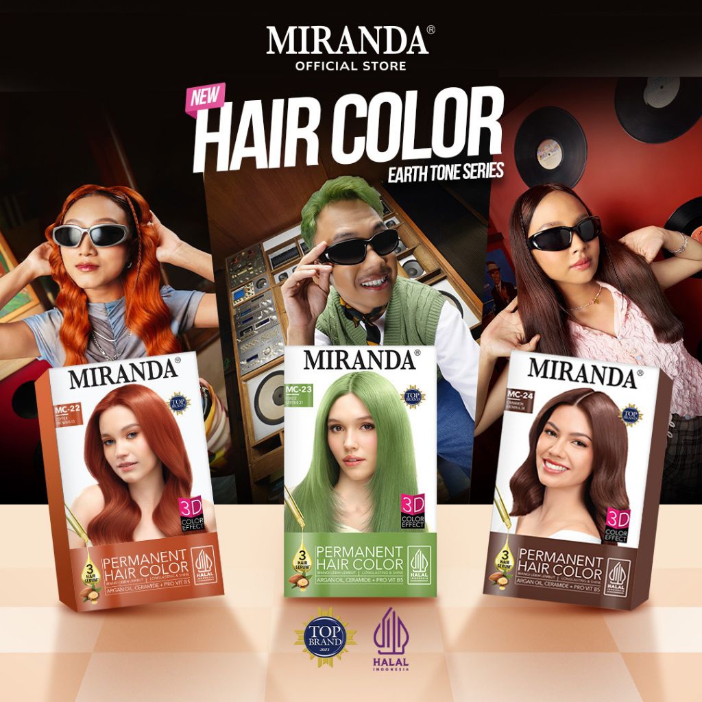 Jual Miranda Permanent Hair Color Earth Series 30ml | Cat Semir Pewarna ...