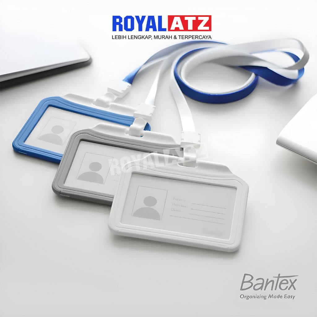 Jual ID Card Holder Bantex Horizontal dengan Lanyard / Tempat Kartu ...