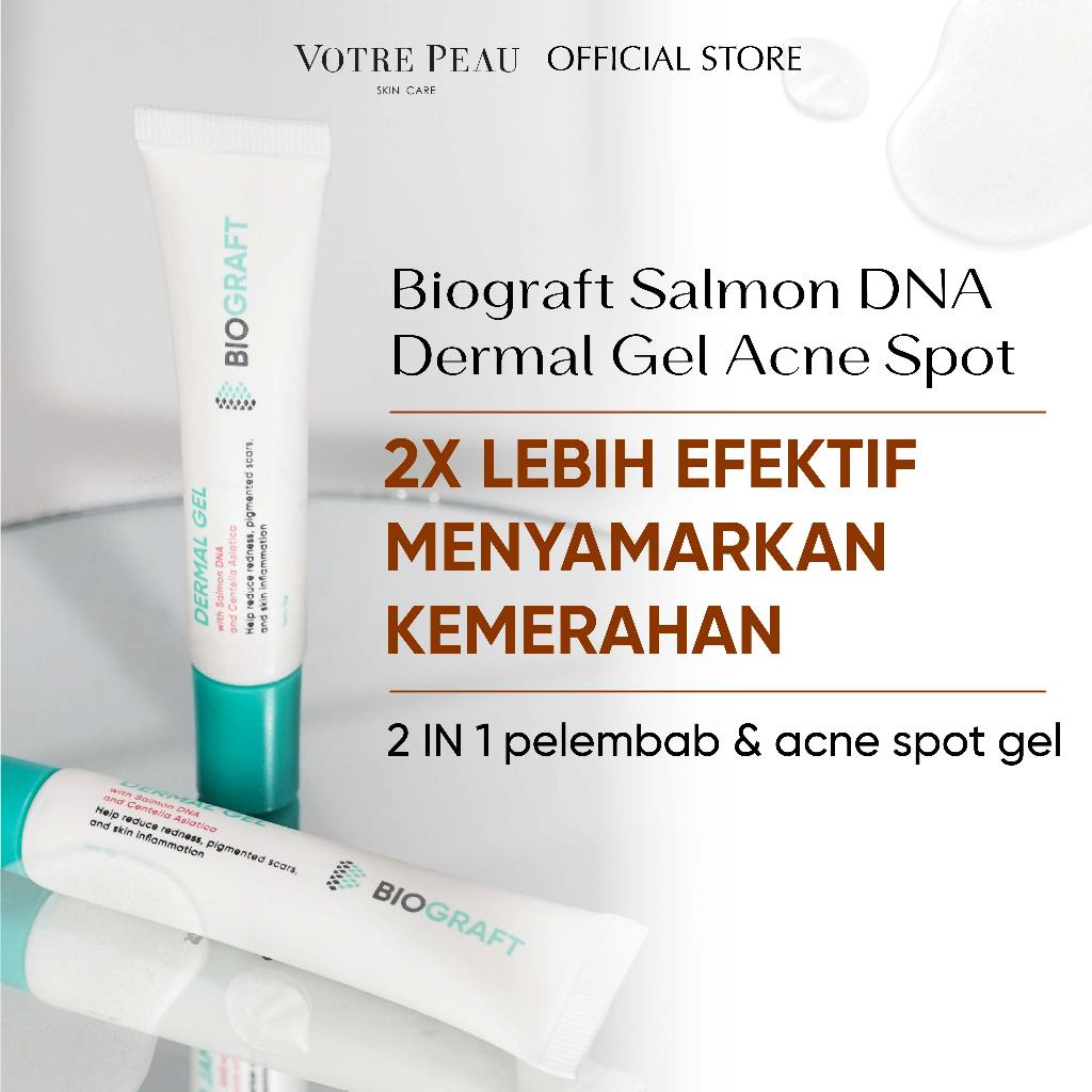 Jual Biograft Salmon DNA Dermal Gel Acne Spot 15gr obat totol jerawat ...