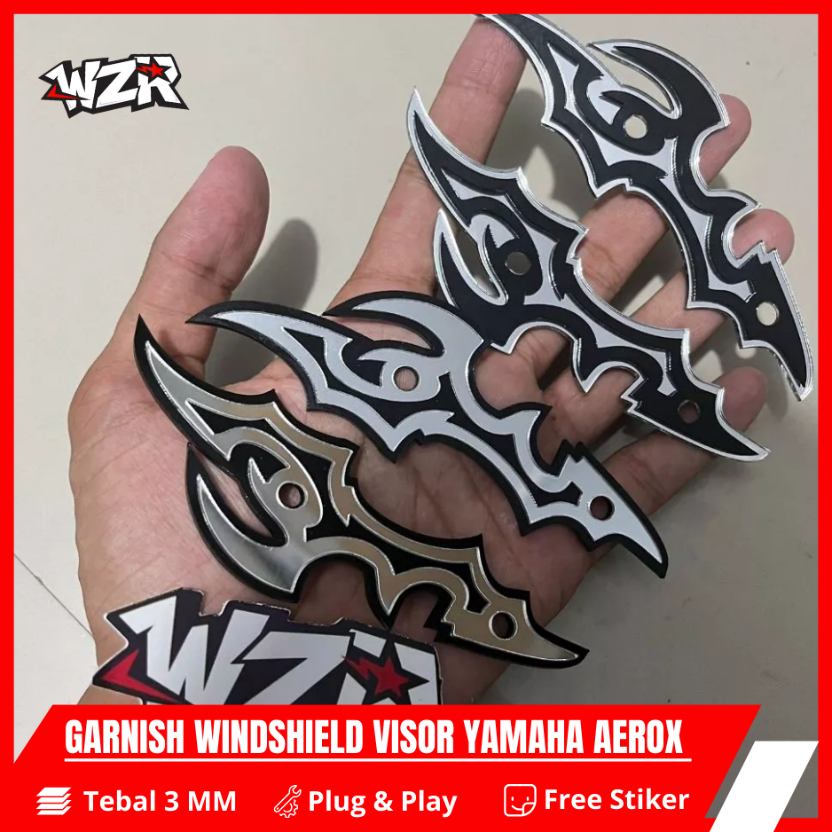 Jual GARNISH WINDSHIELD VISOR YAMAHA AEROX OLD NEW GARNIS AKSESORIS ...