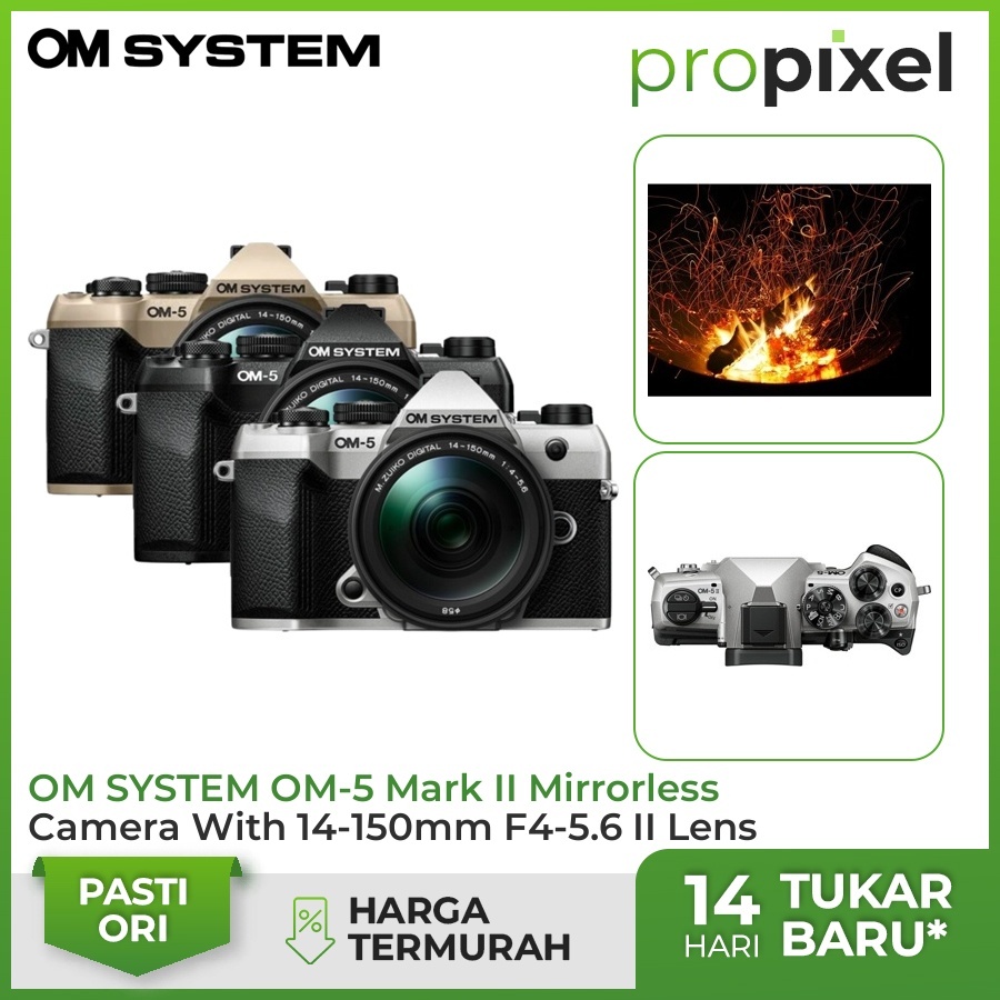 Jual OM SYSTEM OM-5 Mark ii Mirrorless Camera with 14-150 Lens kit OM ...