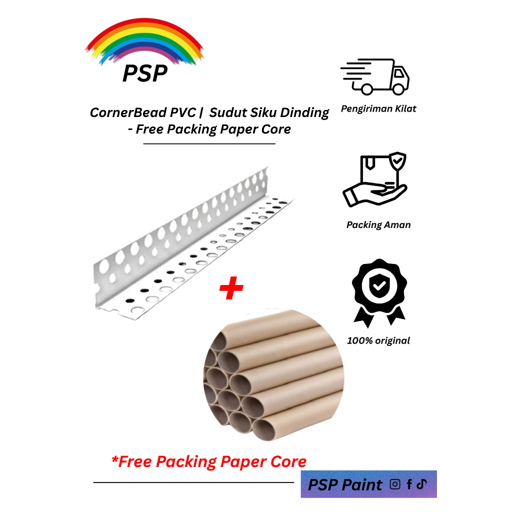 Jual Sudut Siku Tembok Dinding - Corner Bead PVC (Harga Per 1,2 Meter ...
