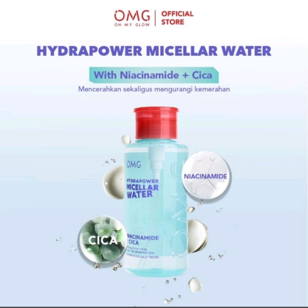 Jual OMG Hydrapower Micellar water niacinamide + Cica | for all skin ...