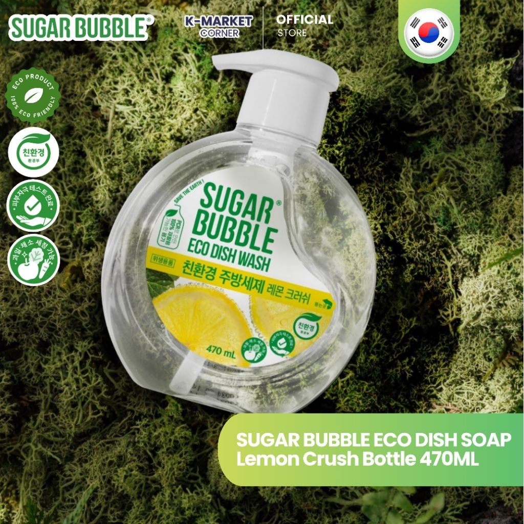 Jual SUGAR BUBBLE Eco Friendly Dish Soap Lemon Crush (470ml) - Sabun ...