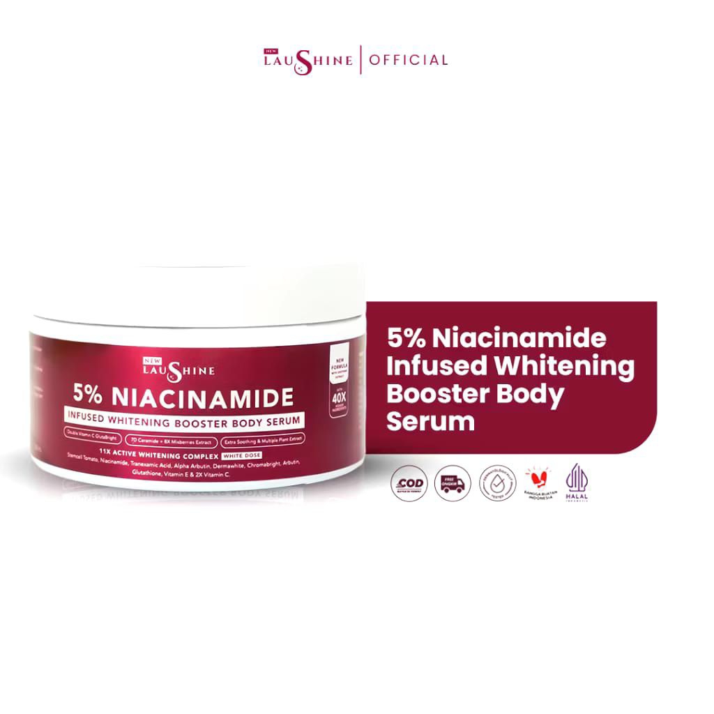 Jual Lauskin X Laushine Infused Whitening Booster Body Serum 11X Active ...