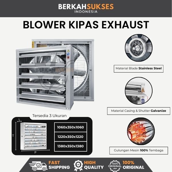 Jual [Bebas Pengap | Kualitas Super] Industrial Exhaust Fan Blower ...