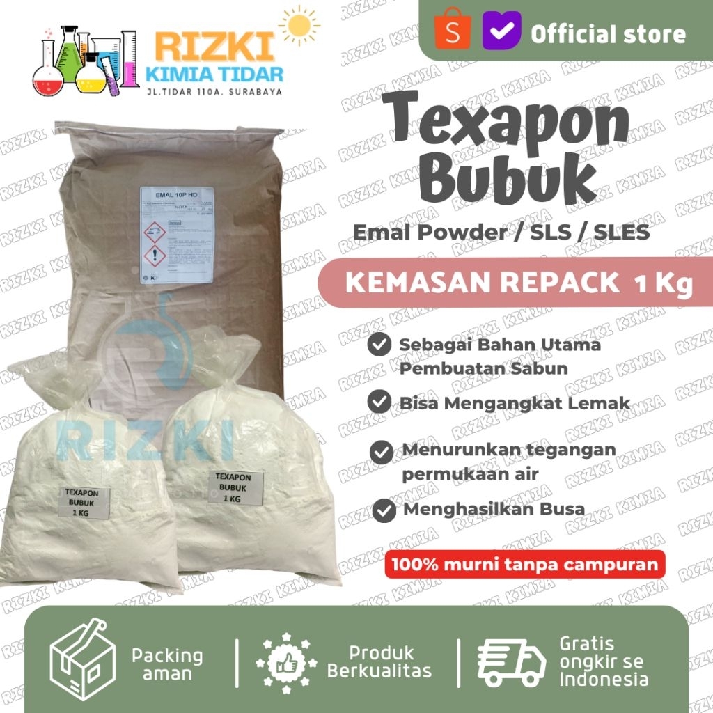 Jual Texapon Bubuk Texapone Powder SLS SLES Emal 10P HD Powder | Shopee ...