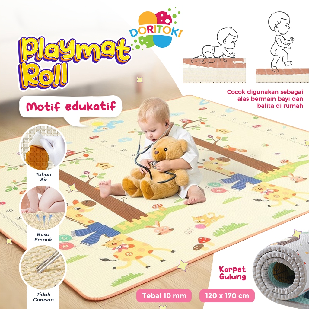 Jual Doritoki x Didibear XPE Playmat Roll Playmat 120 x 170 cm Tebal ...