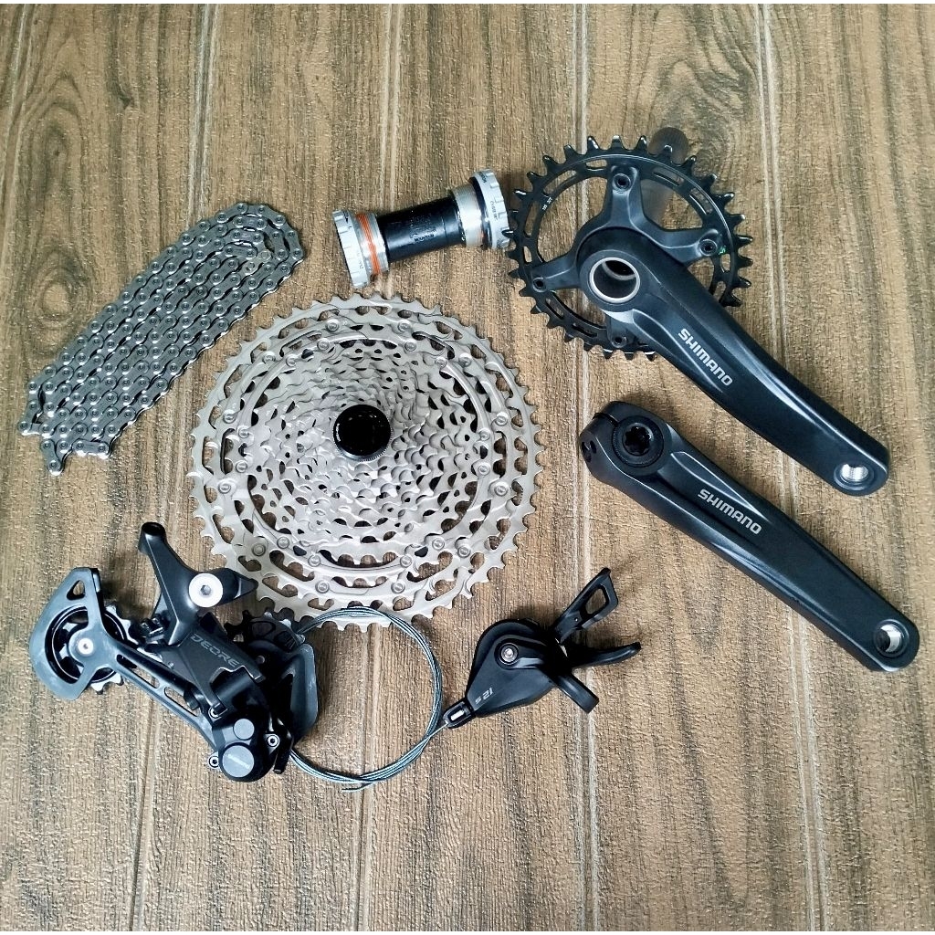Jual Groupset Shimano deore 12speed M6100 50t + crank & BB | Shopee ...