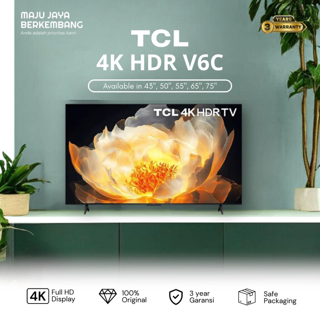 Jual TCL 43V6C / 50V6C / 55V6C / 65V6C / 75V6C 4K Google TV 43, 50, 55 ...