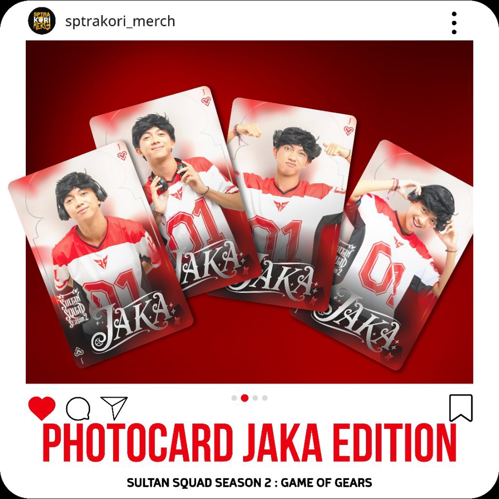 Jual SAPUTRA KORI MERCHANDISE OFFICIAL PHOTOCARD JAKA EDITION | Shopee ...