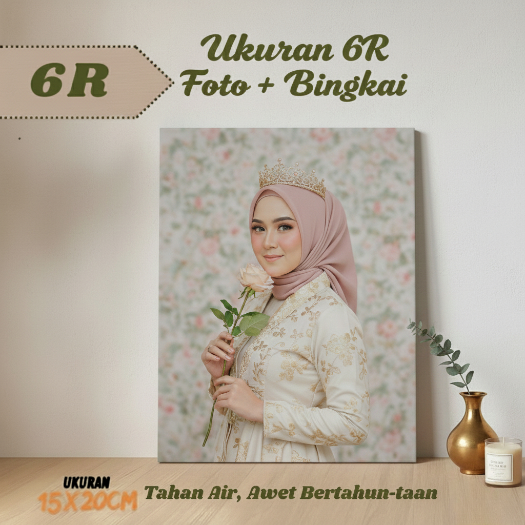 Jual Cetak Foto + Bingkai 6R (15x20 cm) - Kualitas HD, Hasil Tajam ...