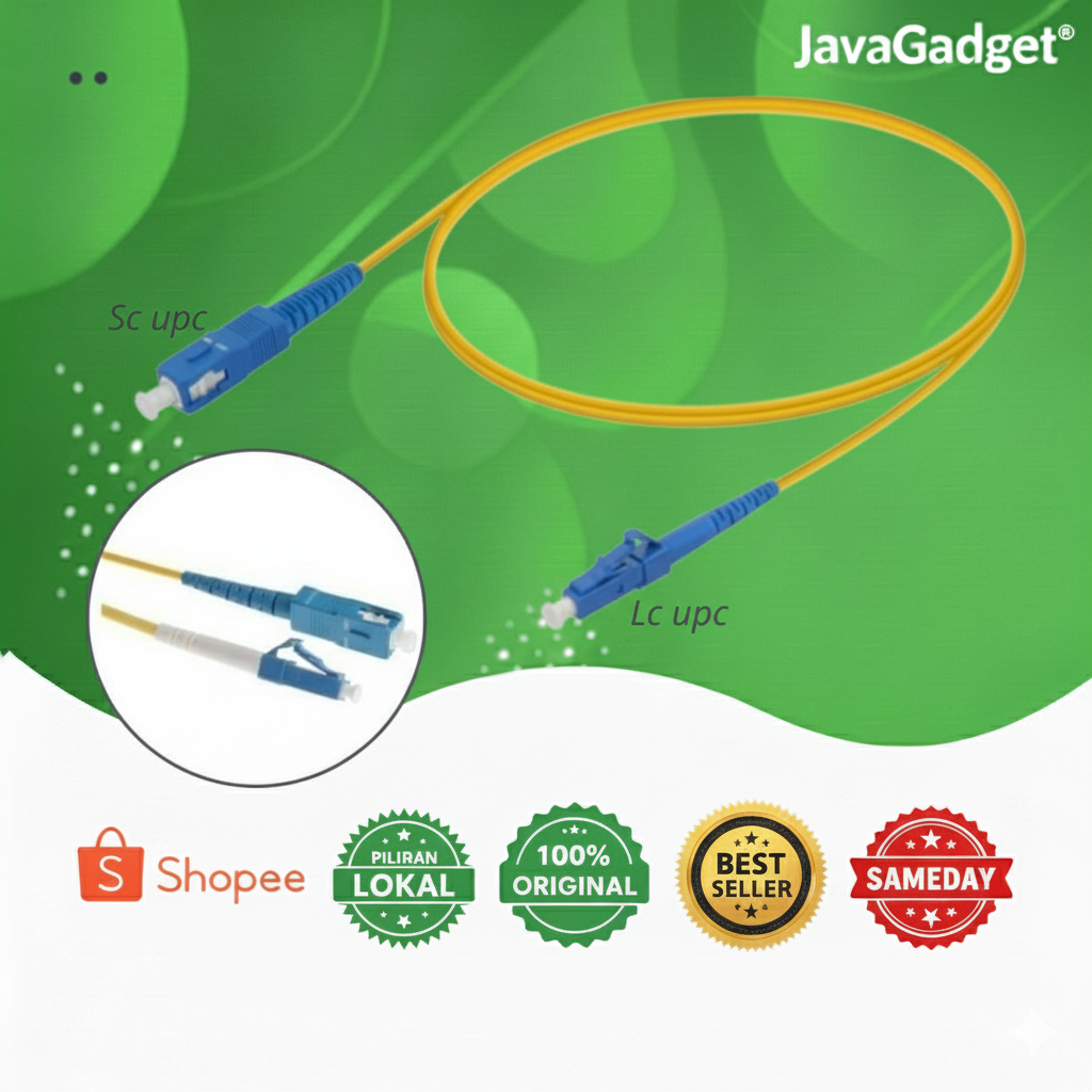 Jual Patchcord Fiber Optik SC-LC UPC Simplex SM 1-10M Biru Jumper ...