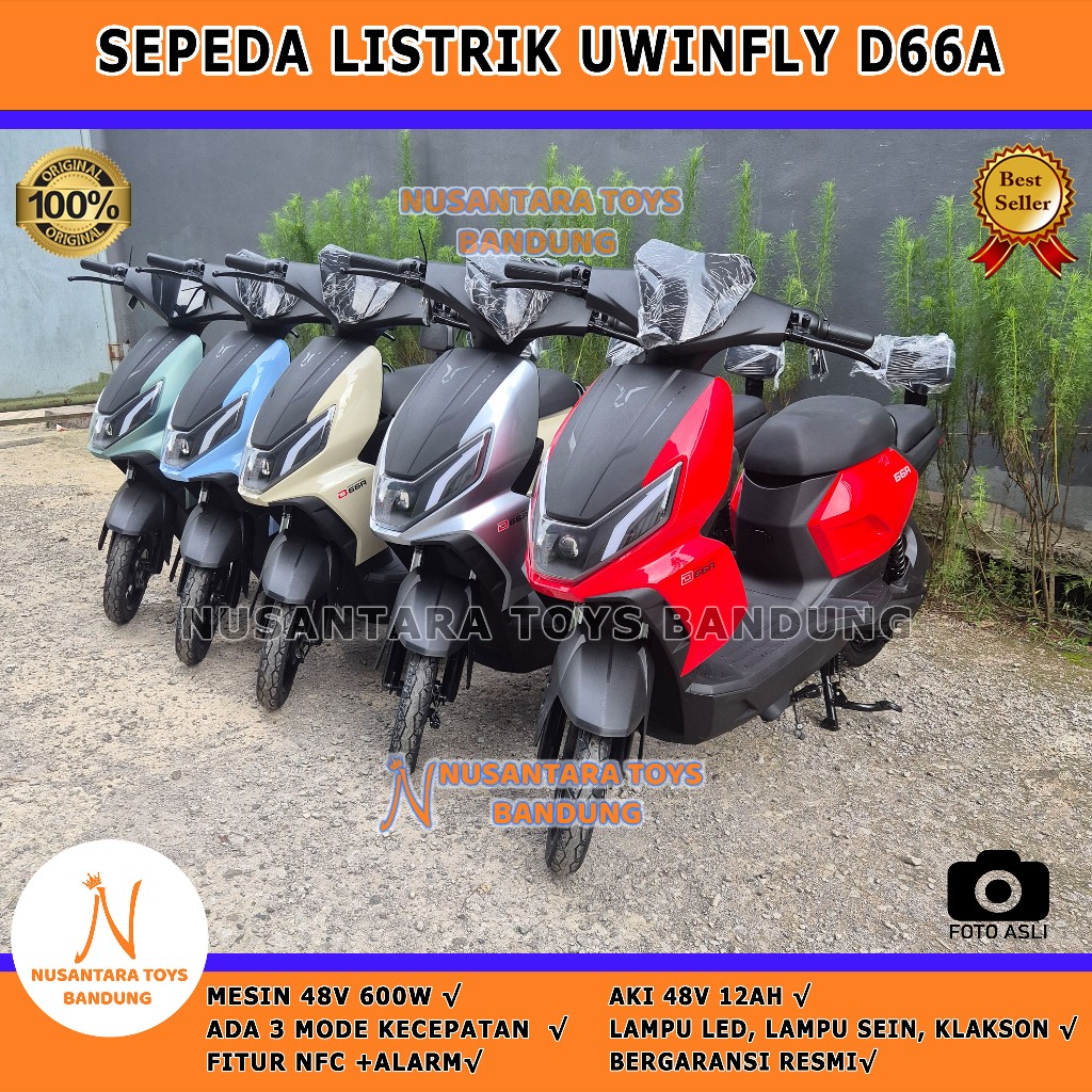 Jual Sepeda Listrik Uwinfly D66A D66B Terbaru Original 48V 600W Starter dari HP Ada Alarm NFC ...