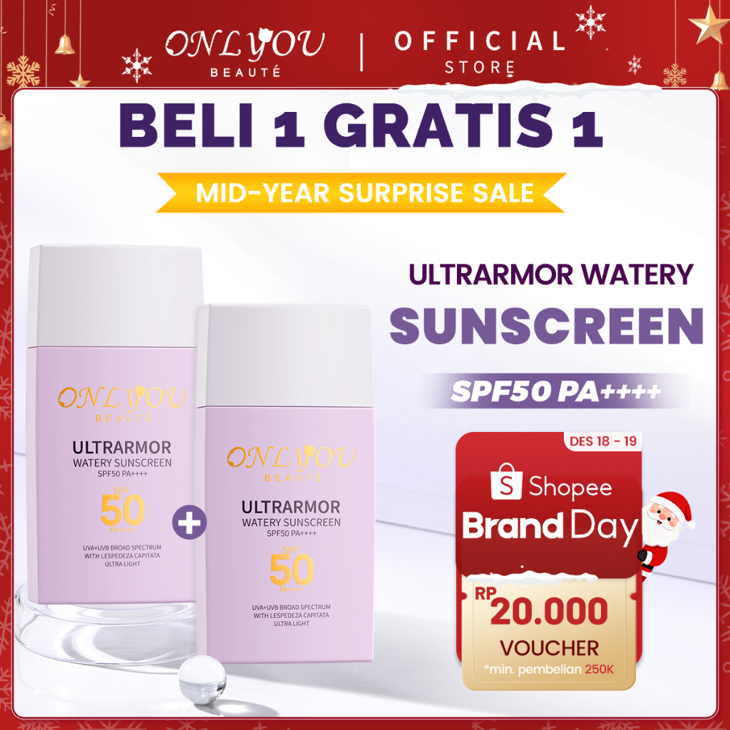 Jual For sensitive skin ONLYOU Ultrarmor Watery Sunscreen SPF50 PA ...