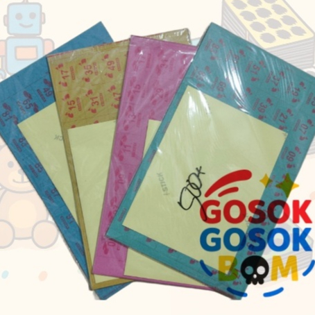 Jual KERTAS MANILA KUPON CABUTAN LEMBARAN I MAINAN JADUL KOLAS LEMBARAN ...