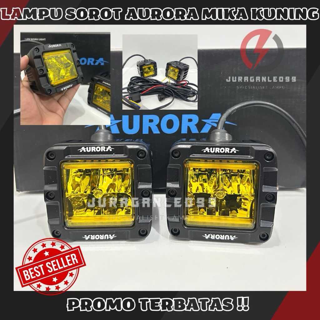 Jual LAMPU SOROT AURORA 2,5 INCH DRL KUNING & AMBER TIPE ALO-T-2-R9T3 ...
