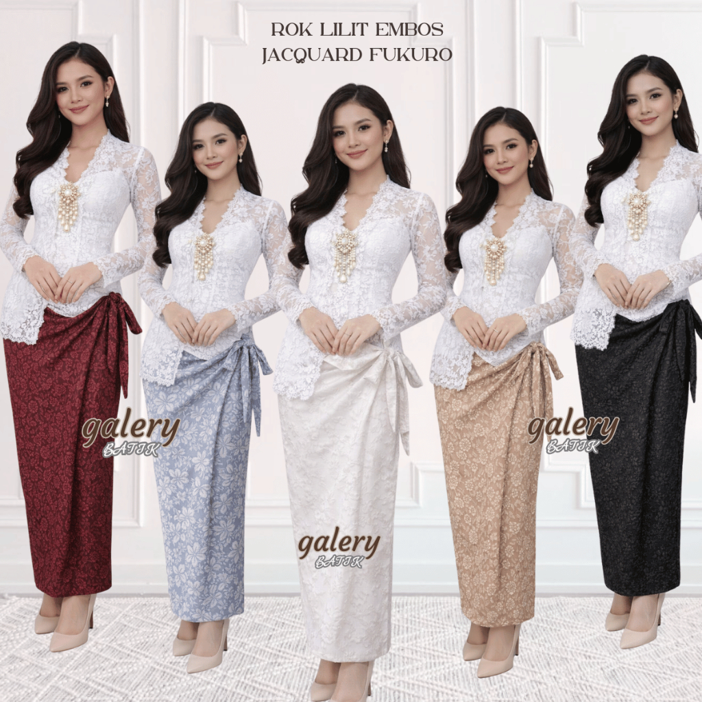 Jual Rok Lilit jaquard embos / rok lilit instan rok kondangan / rok ...