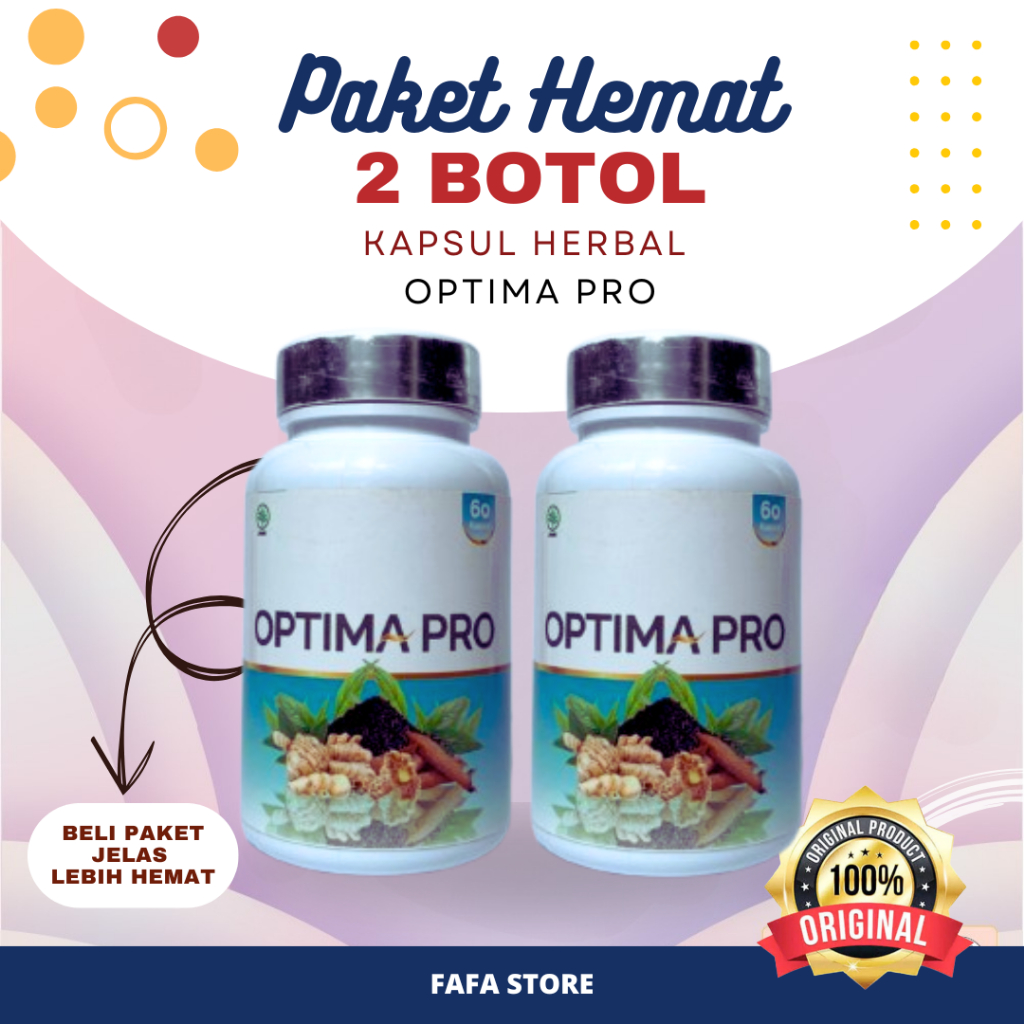 Jual PAKET HEMAT ISI 2 PCS HERBAL OPTIMA PRO BPOM HALAL | Shopee Indonesia