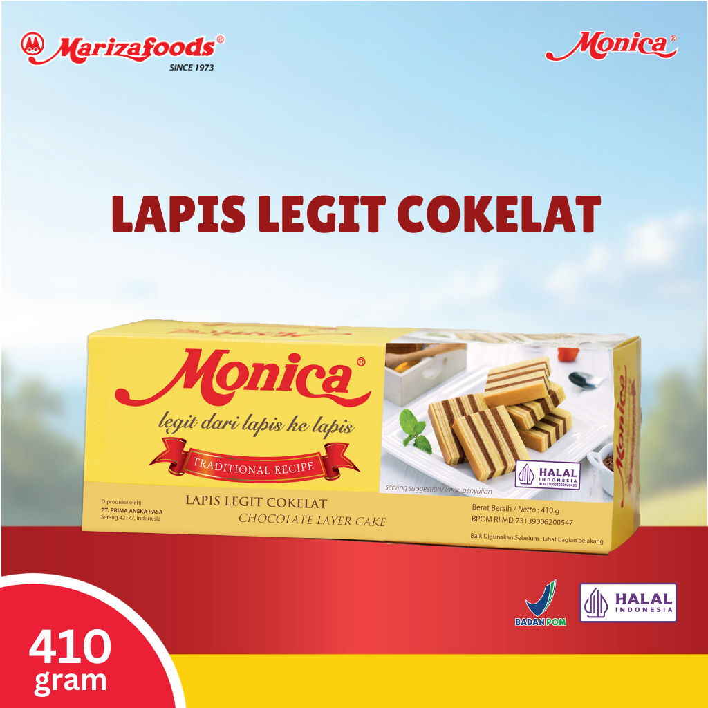 Jual Monica Kue Lapis Chocolate 410g | Shopee Indonesia